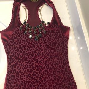 Studio F | Tops | Velvet Violet Red Tank | Poshmark